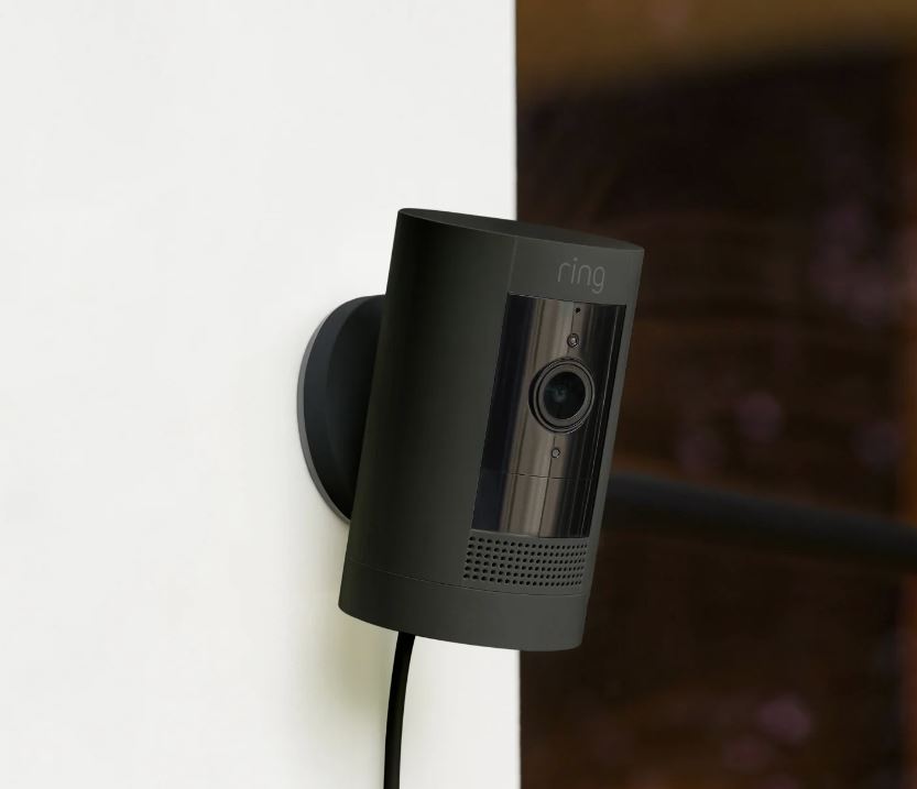 Ring Outdoor Full HD Security Camera - Plug-In Stick Up Cam - Black