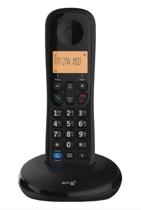 BT Everyday Single Cordless Handset Landline Home Phone with Call ...