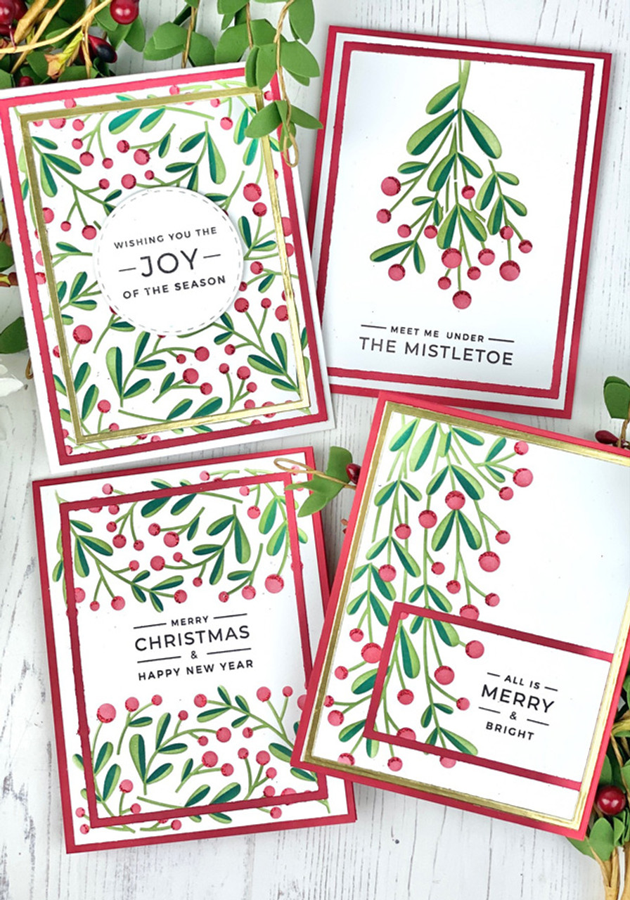 mistletoes card template