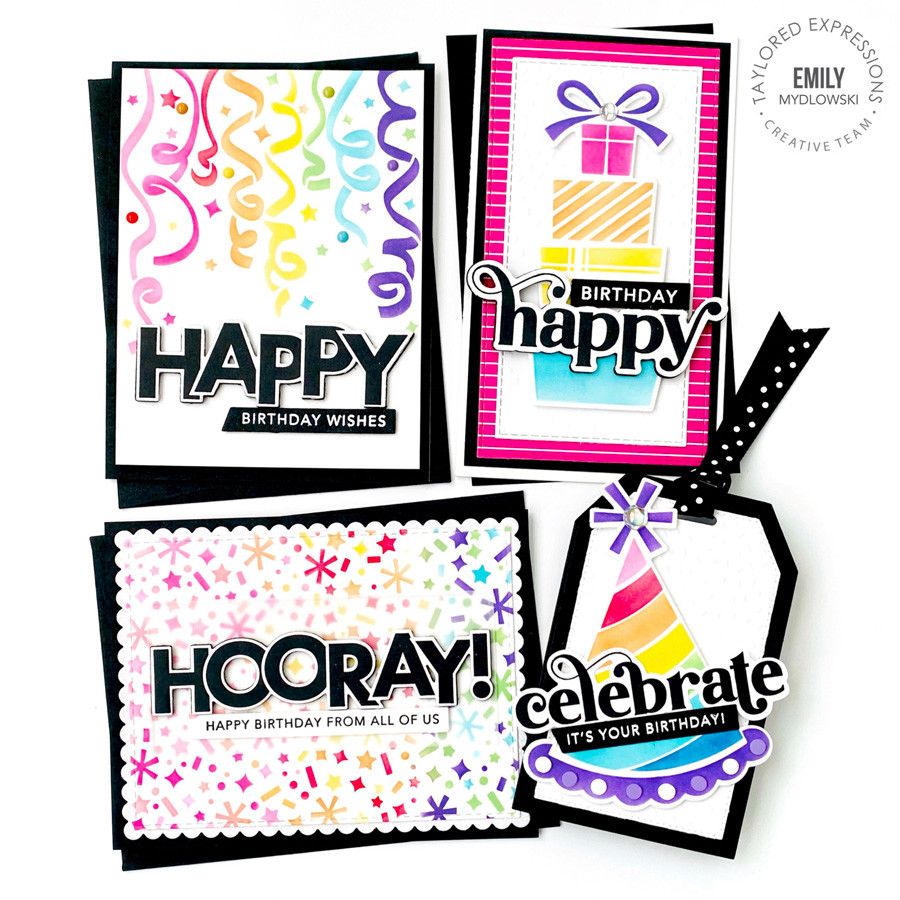 Create-in-Quads - Birthday Layering Stencil