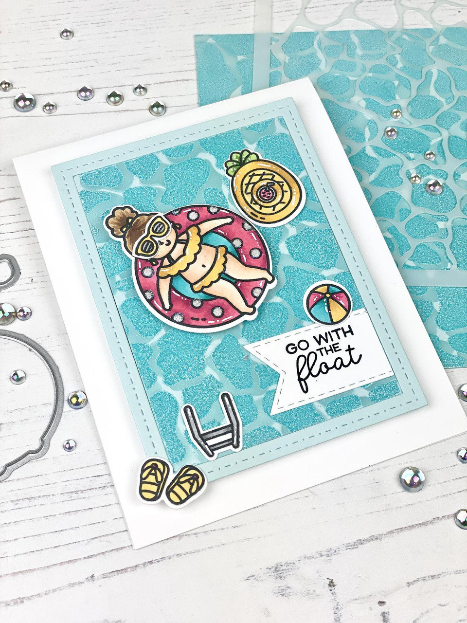 Cool Pool Rotating Stencil