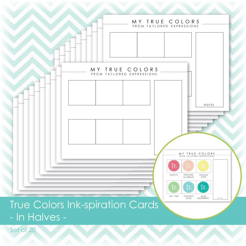 True Colors Ink-spiration Cards - In Halves - Taylored Expressions
