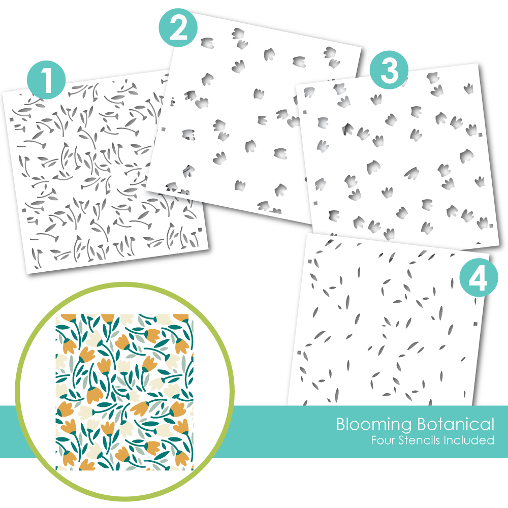 Blooming Botanical Layering Stencil