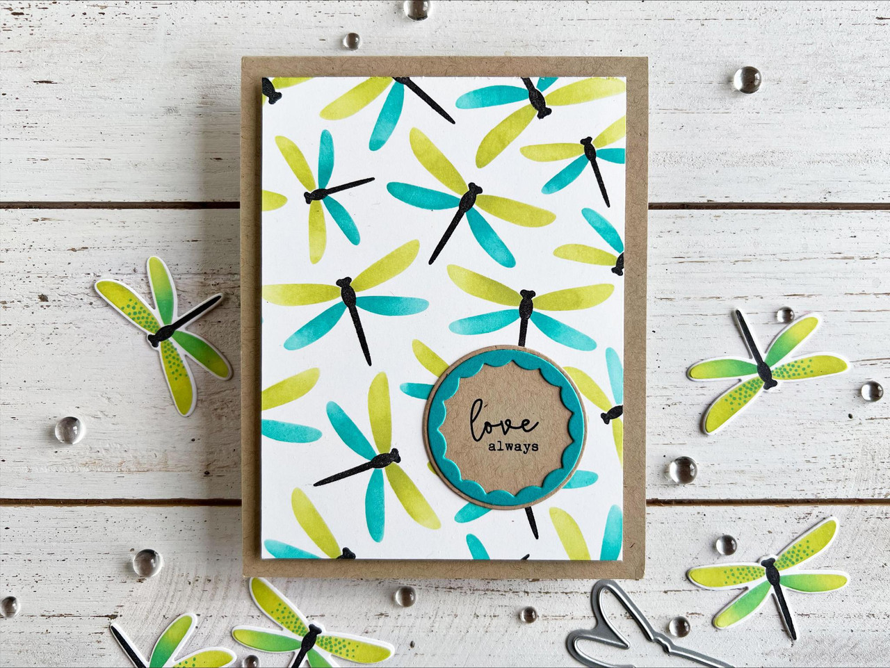 Dragonflies Stamp & Stencil Combo