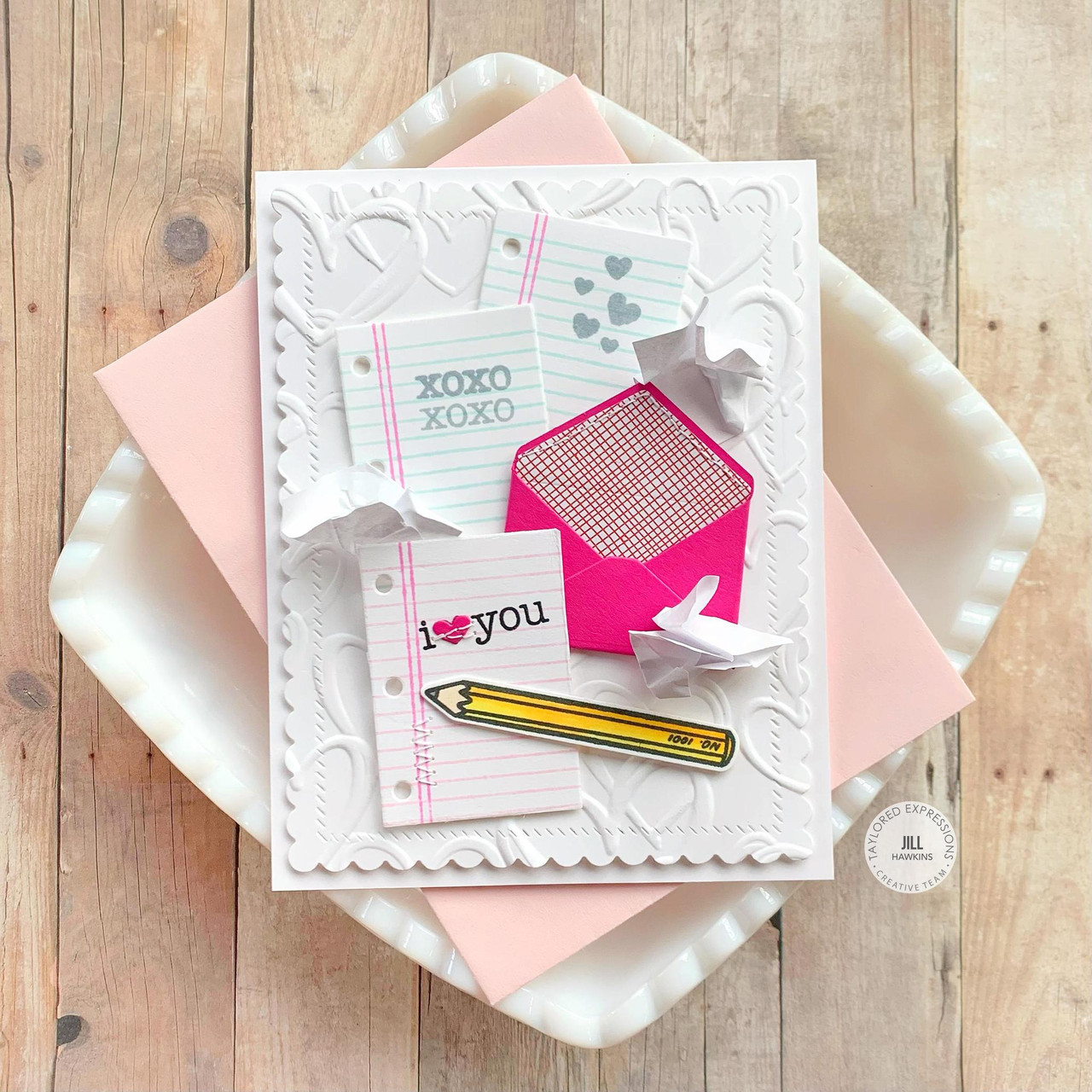 Sketched Hearts 3D Embossing Folder