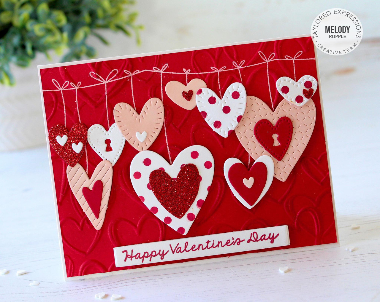 Sketched Hearts 3D Embossing Folder