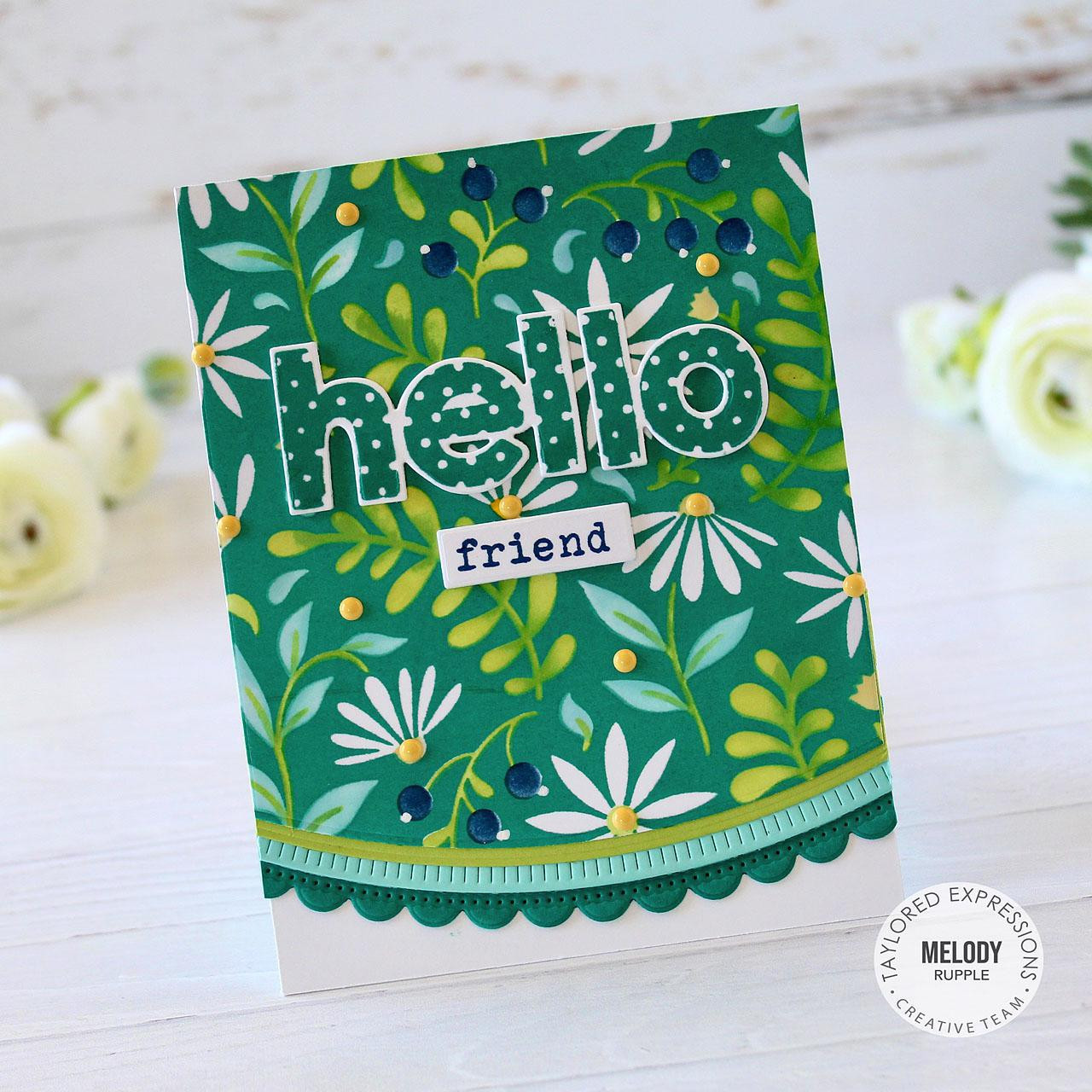 Flower Fields Stamp & Stencil Combo