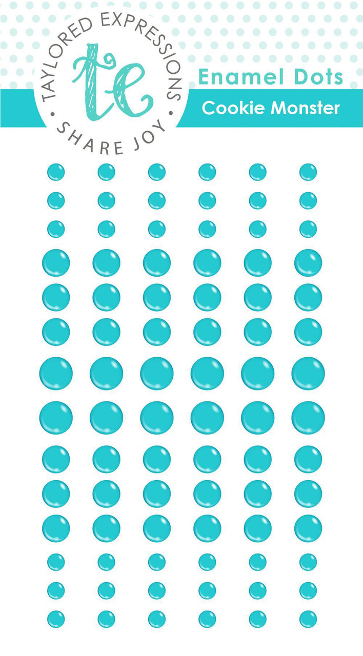 Cookie Monster Enamel Dots