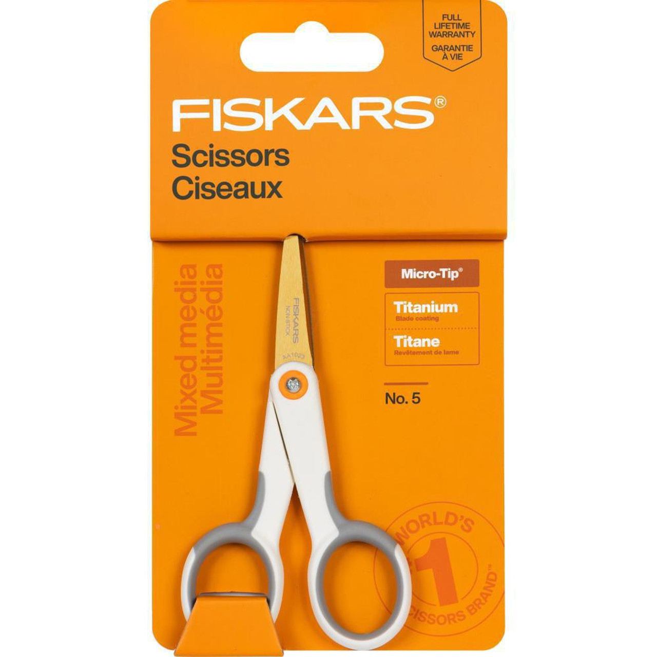 Fiskars 5 in. Softgrip Micro Tip Scissors