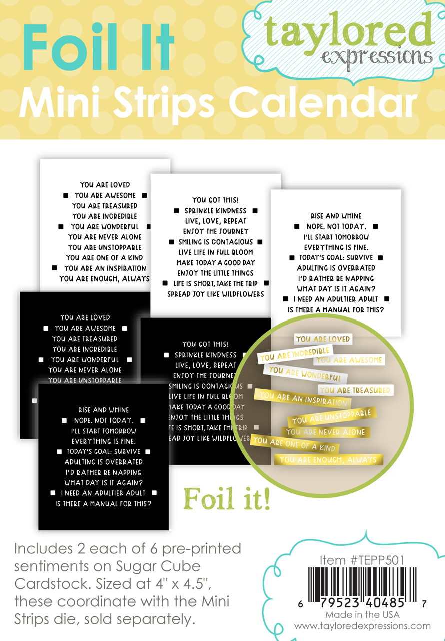 Foil It - Mini Strips Calendar