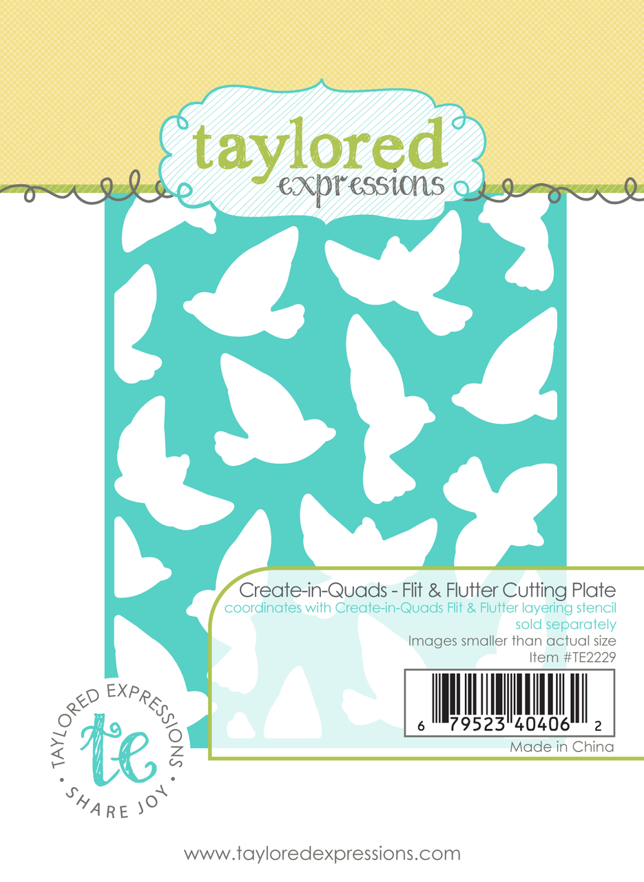 Create-in-Quads Flit & Flutter Cutting Plate Die
