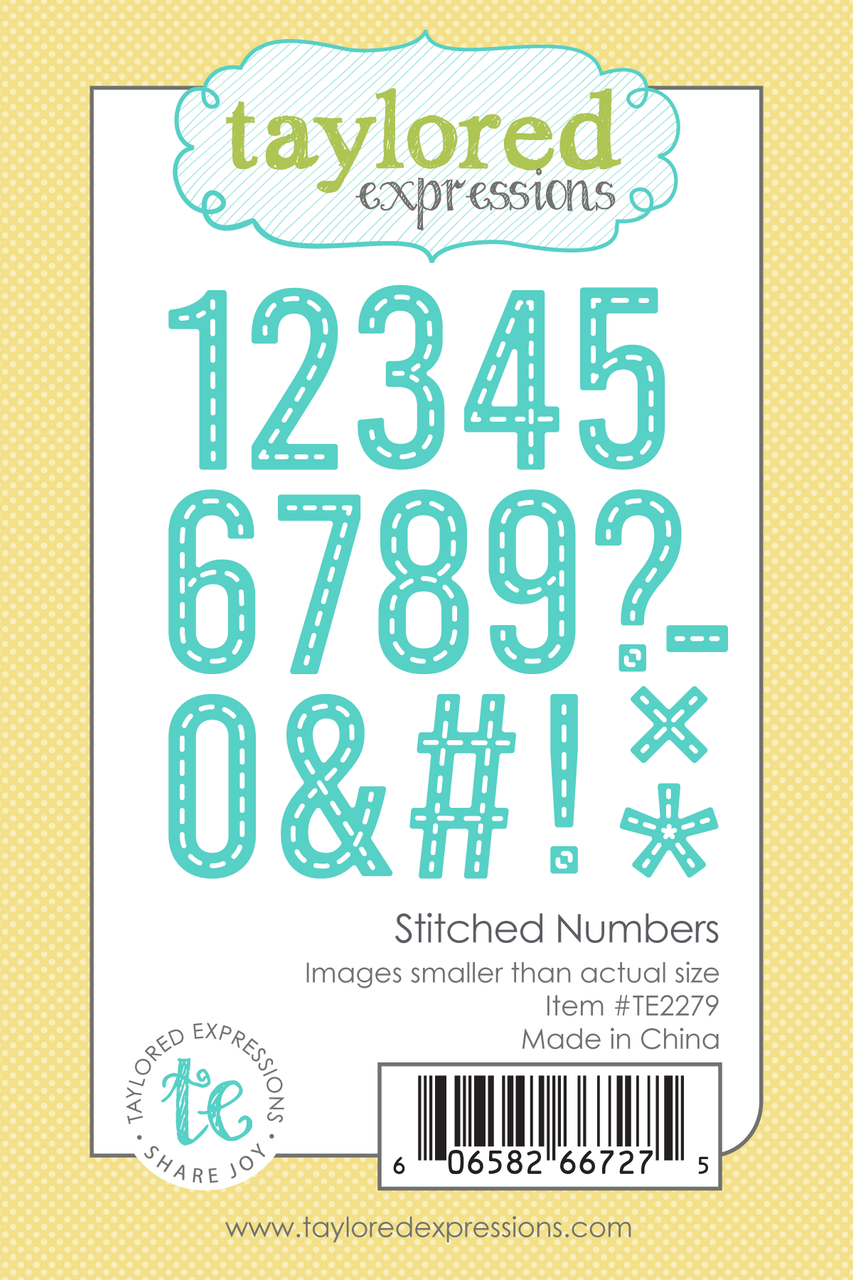 Stitched Numbers Die Set