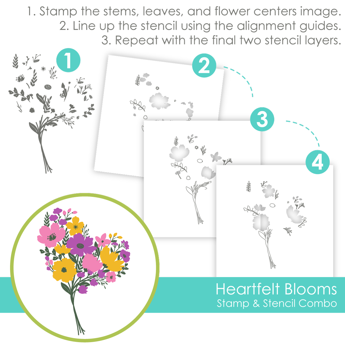 Woodland Blooms Stamp & Stencil Combo