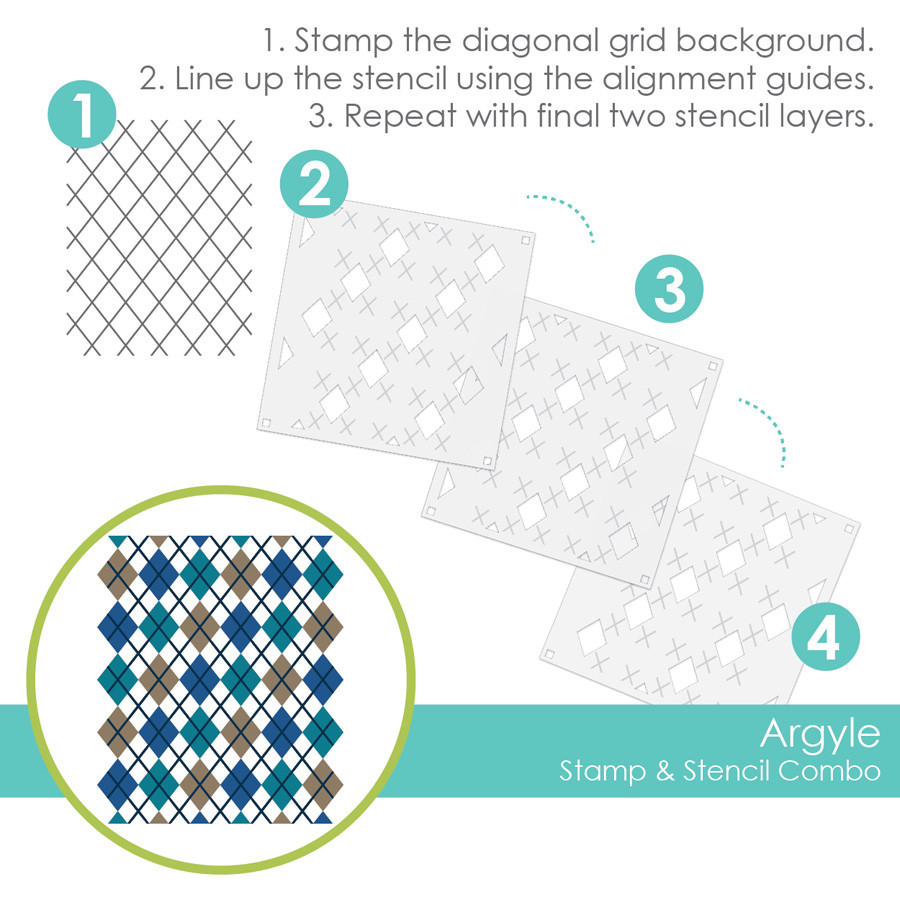 Artistic Branch Stamp & Stencil Combo