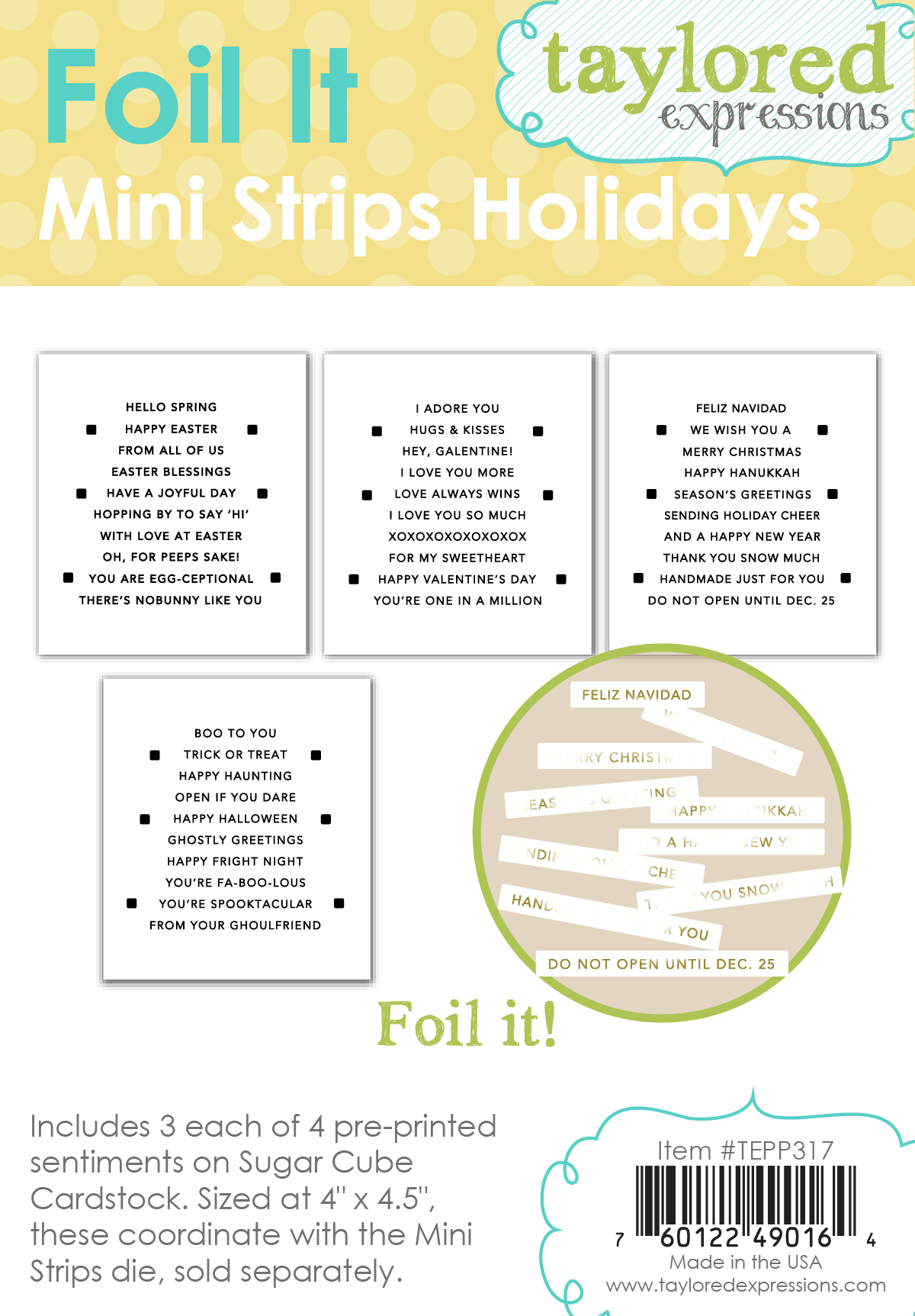 Foil It - Mini Strips Calendar