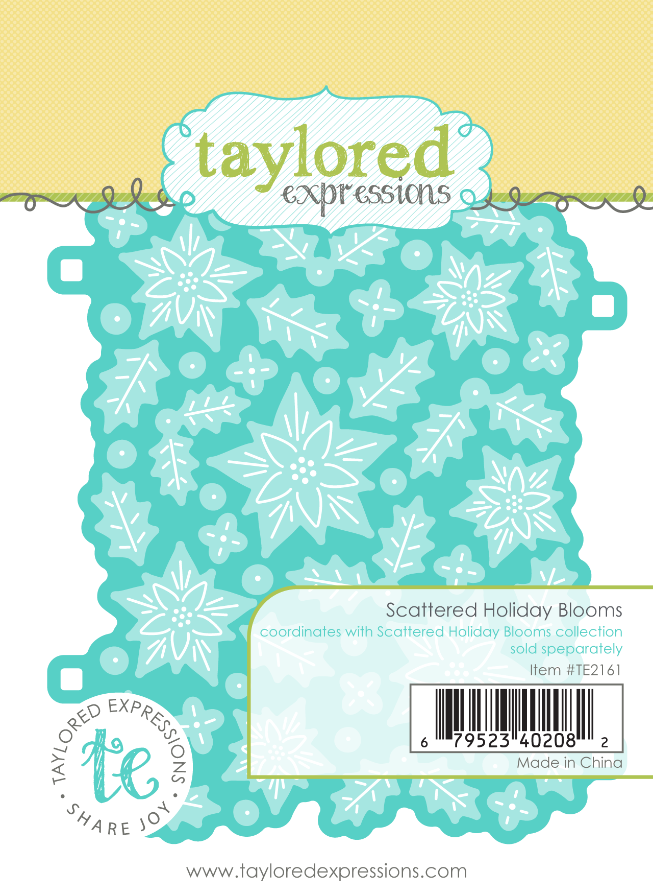 Scattered Holiday Blooms Layering Stencil