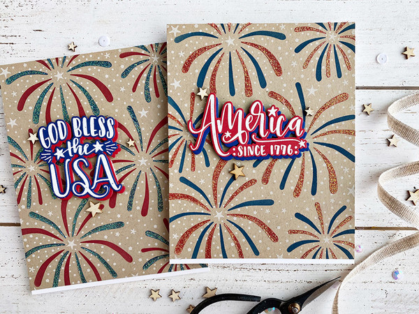 Fireworks Stamp & Stencil Combo
