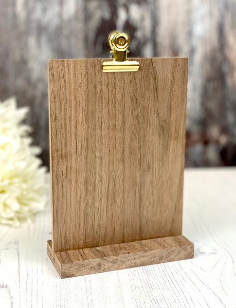 Walnut Wood Clipboard Stand
