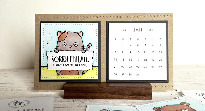 Square Calendar Cards - Fiesty