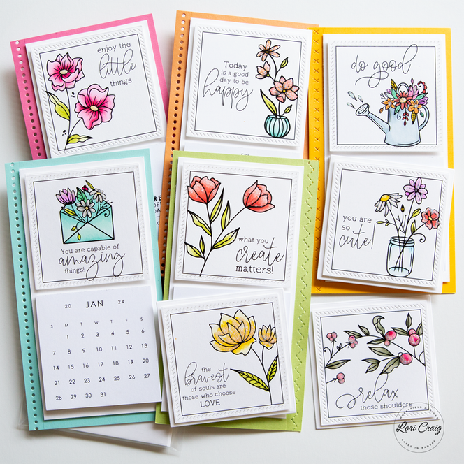 Square Calendar Cards - Friendly