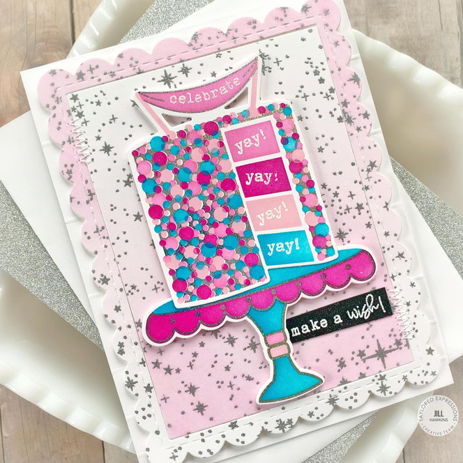 Cake Walk Stencil & Clear Combo