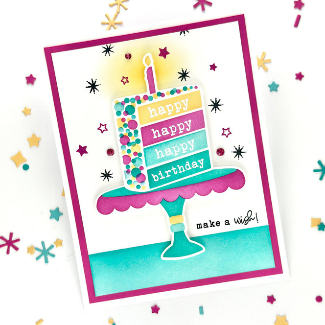 Cake Walk Stencil & Clear Combo