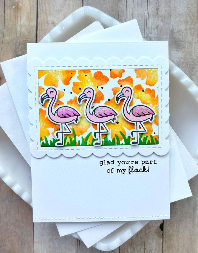 Critter Crew Clear Stamp Set - Flamingo Squawks
