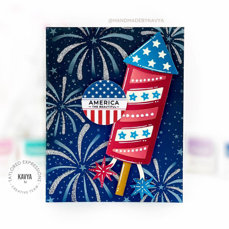 Fireworks Stamp & Stencil Combo
