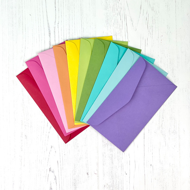 Mini Slim Envelopes - Rainbow Pack