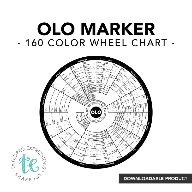 OLO Marker 160 Color Wheel Chart - Digital Download