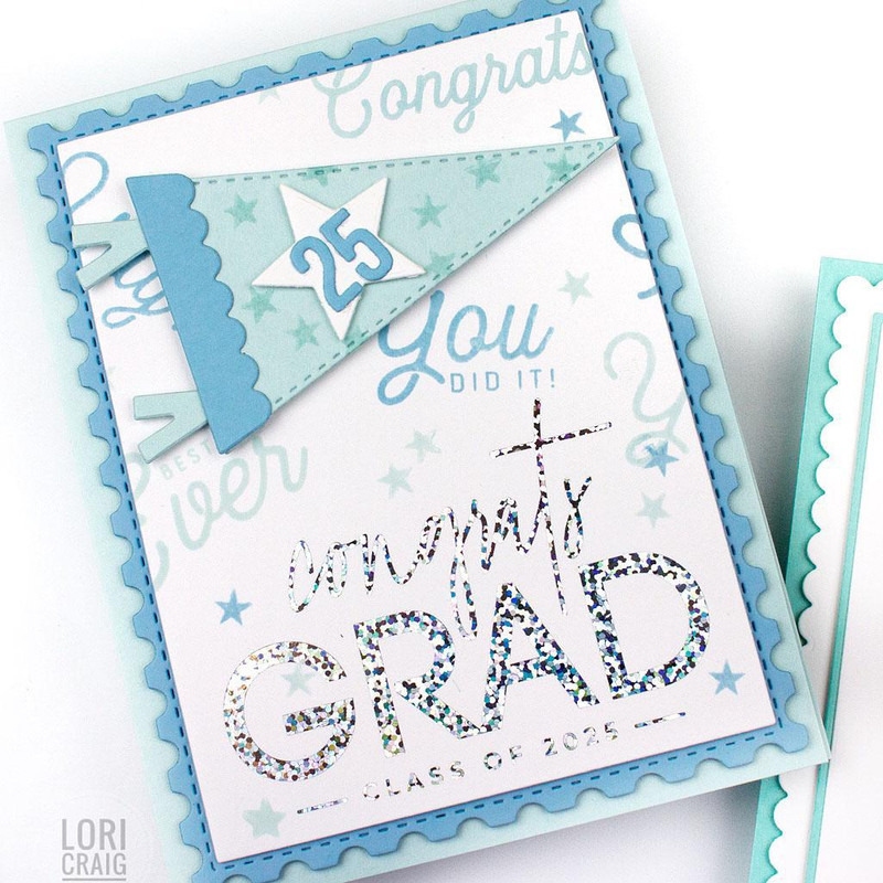 Perfect Pennant Clear Stamp Set - Grad