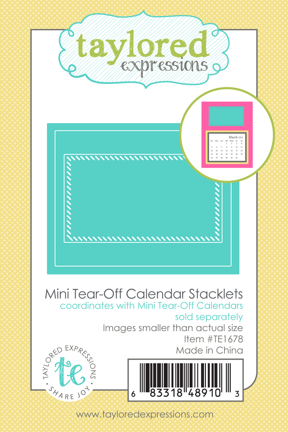 Square Tear Off Calendar Stacklets