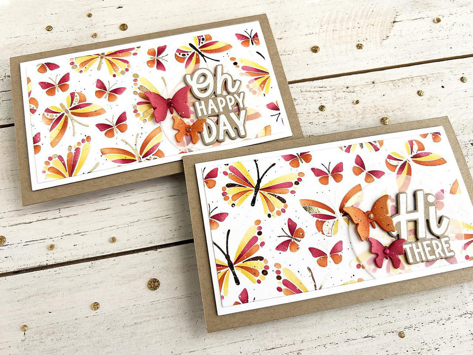 Fluttering Friends Layering Stencil