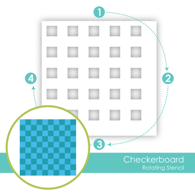 Checkerboard Rotating Stencil