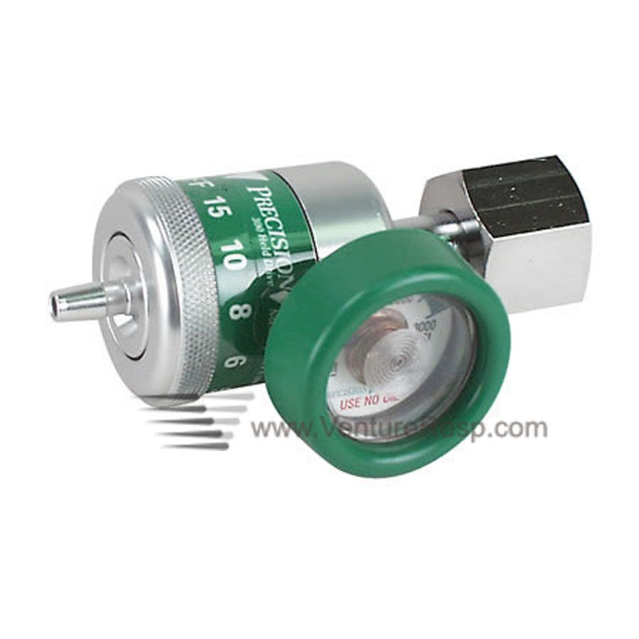 Precision Medical Oxygen Flow Regulator, 0-15 LPM, CGA 540, Nut Style ...