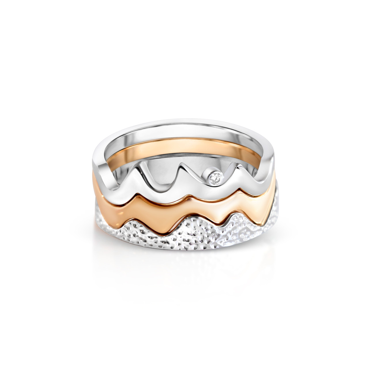 Teton Pave Ring Rose Gold Diamonds 6