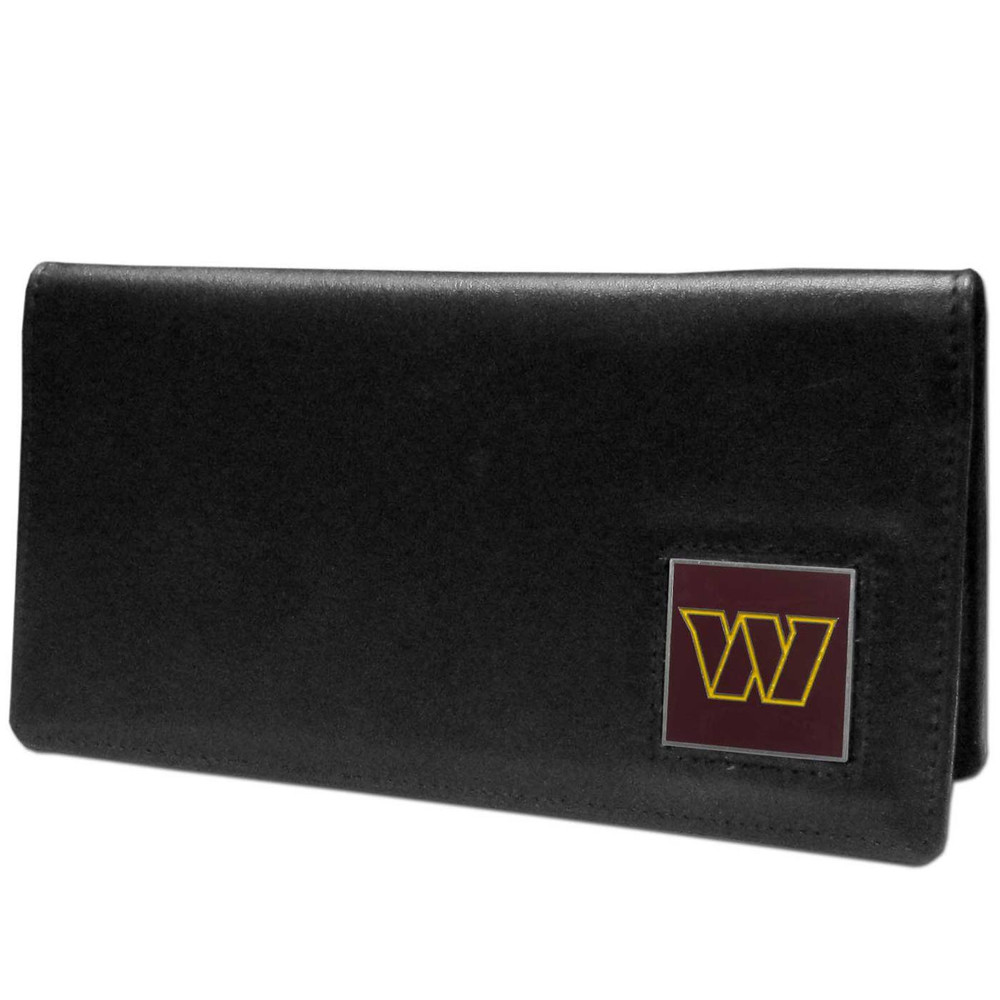 Washington Commanders Leather Checkbook Cover - Sports Unlimited
