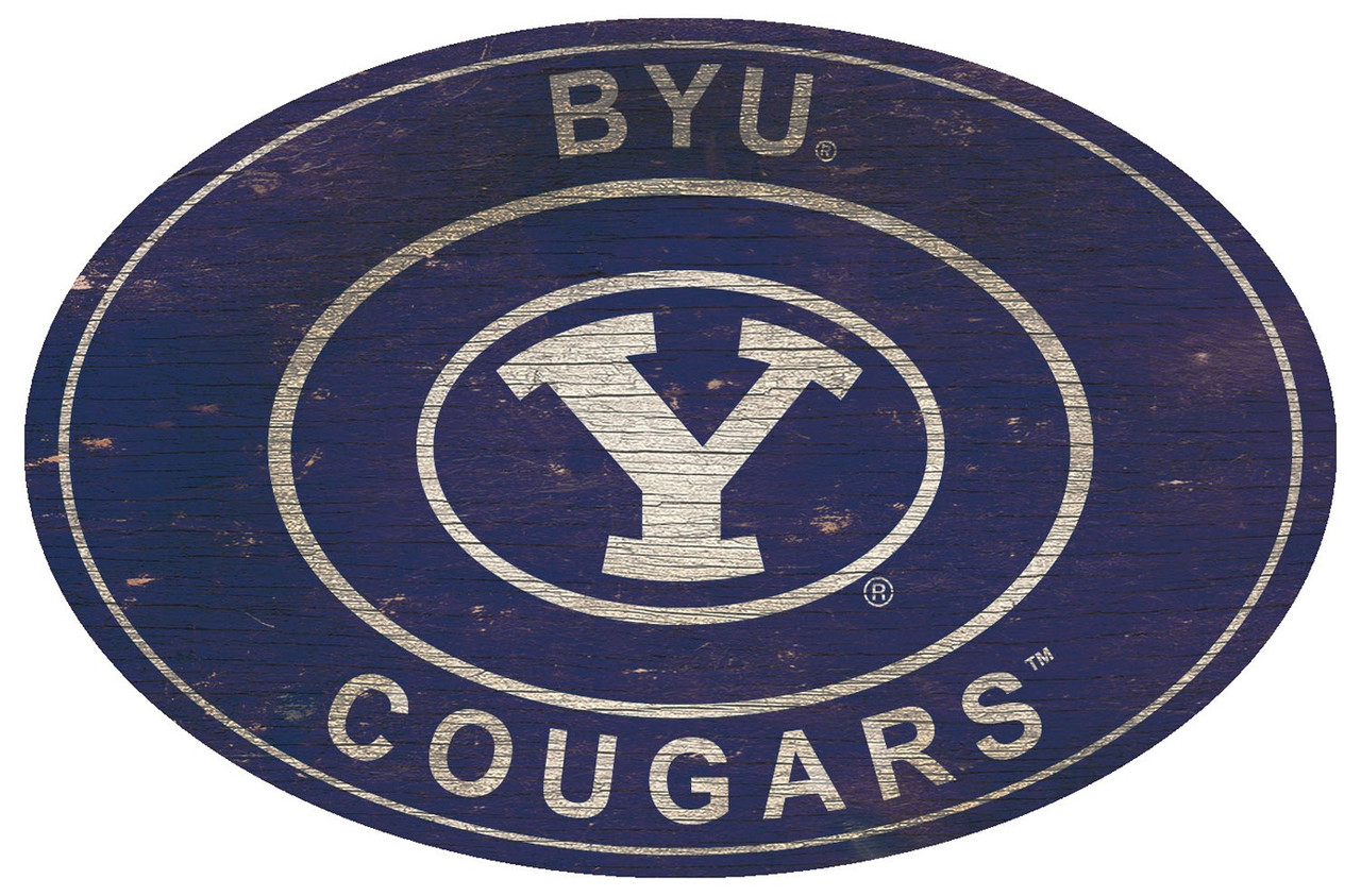 BYU Cougars 24" Heritage Logo Round Sign - Sports Unlimited