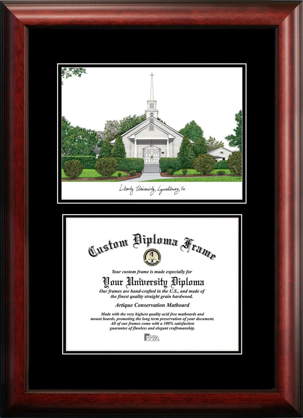Liberty Flames Gold Embossed Diploma Frame - Sports Unlimited