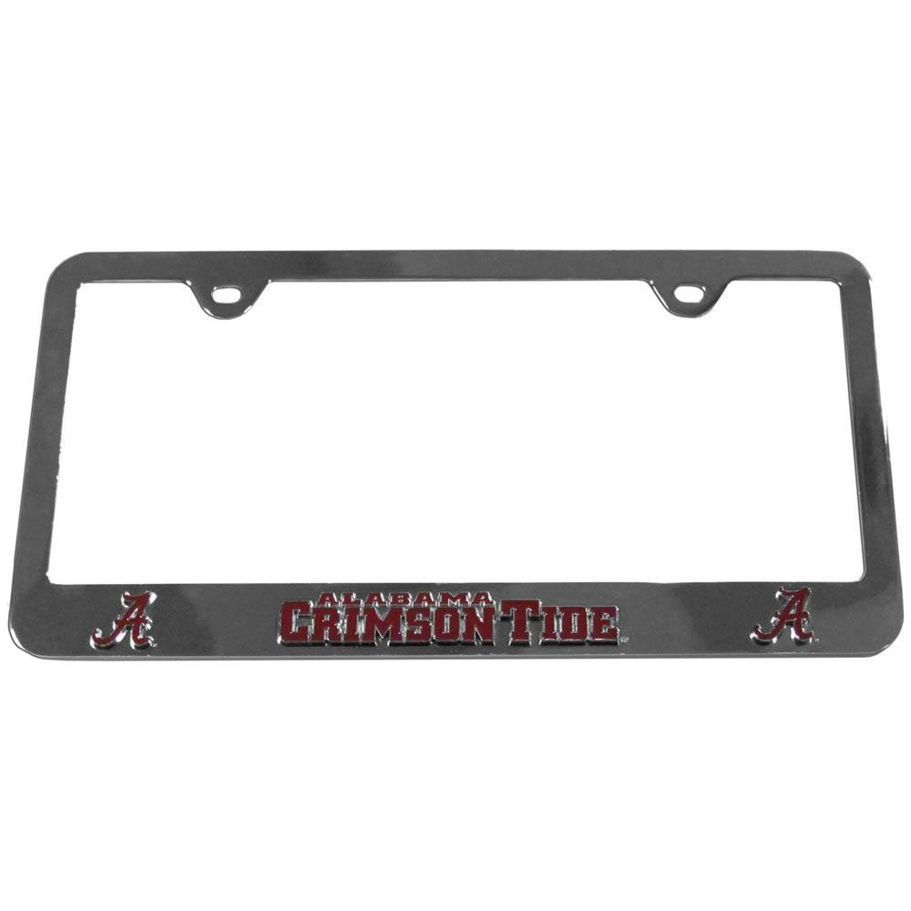 Alabama Crimson Tide Laser Black License Plate Frame - Sports Unlimited