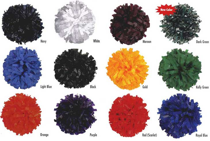 Adult Metallic Color Cheerleading Pom Poms