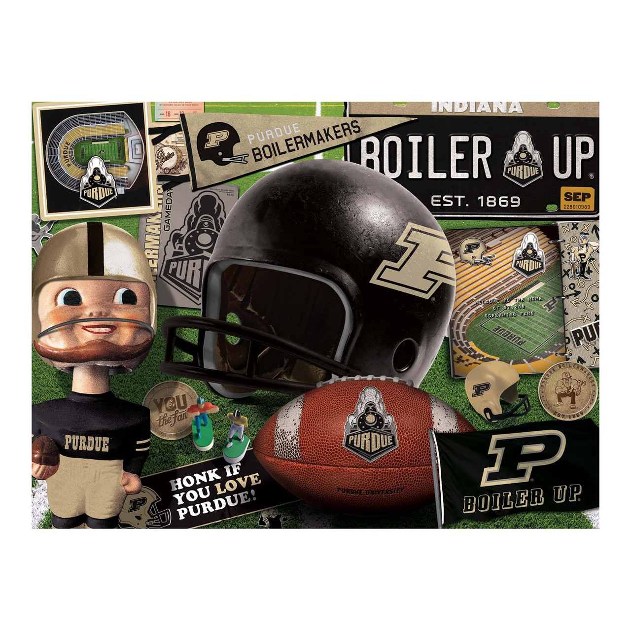 Purdue Boilermakers Retro 500 Piece Puzzle - Sports Unlimited