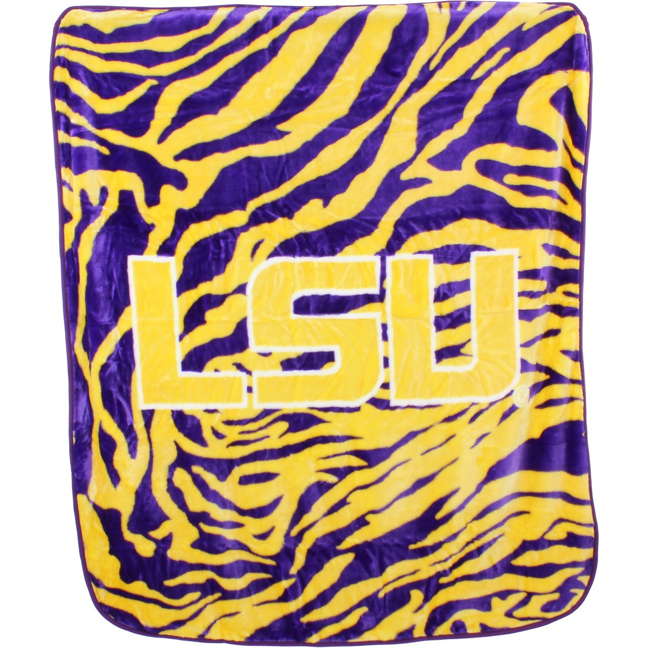 LSU Tigers College Covers Raschel Throw Blanket - Sports Unlimited
