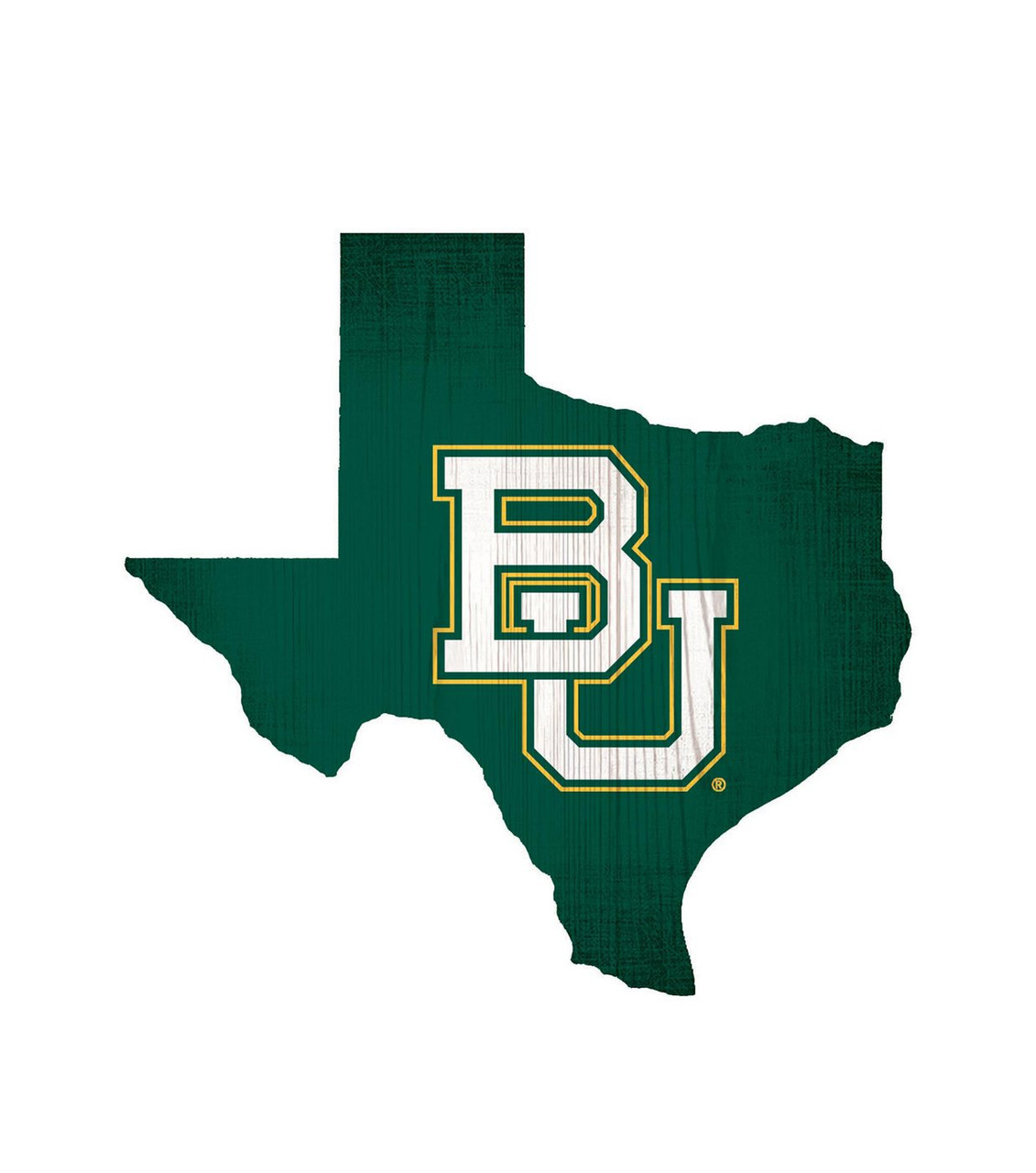 Baylor Bears 12" Team Color Logo State Sign - Sports Unlimited
