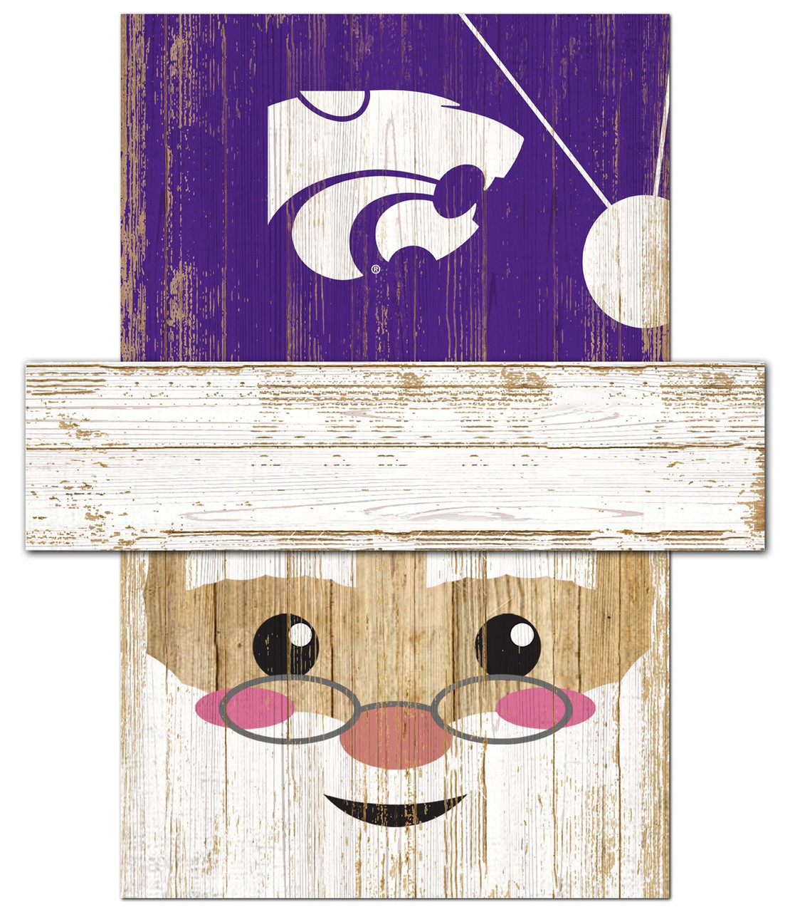 Kansas State Wildcats 6" x 5" Santa Head - Sports Unlimited