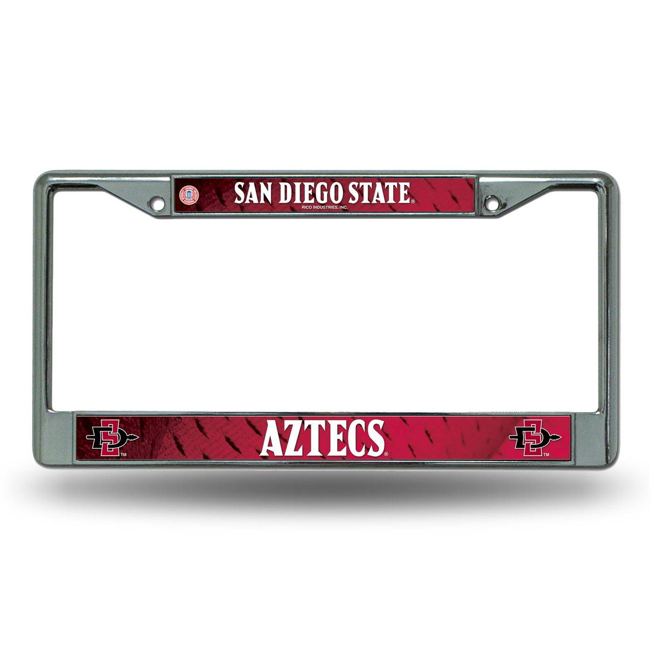 San Diego State Aztecs Silver Chrome License Plate Frame - Sports Unlimited