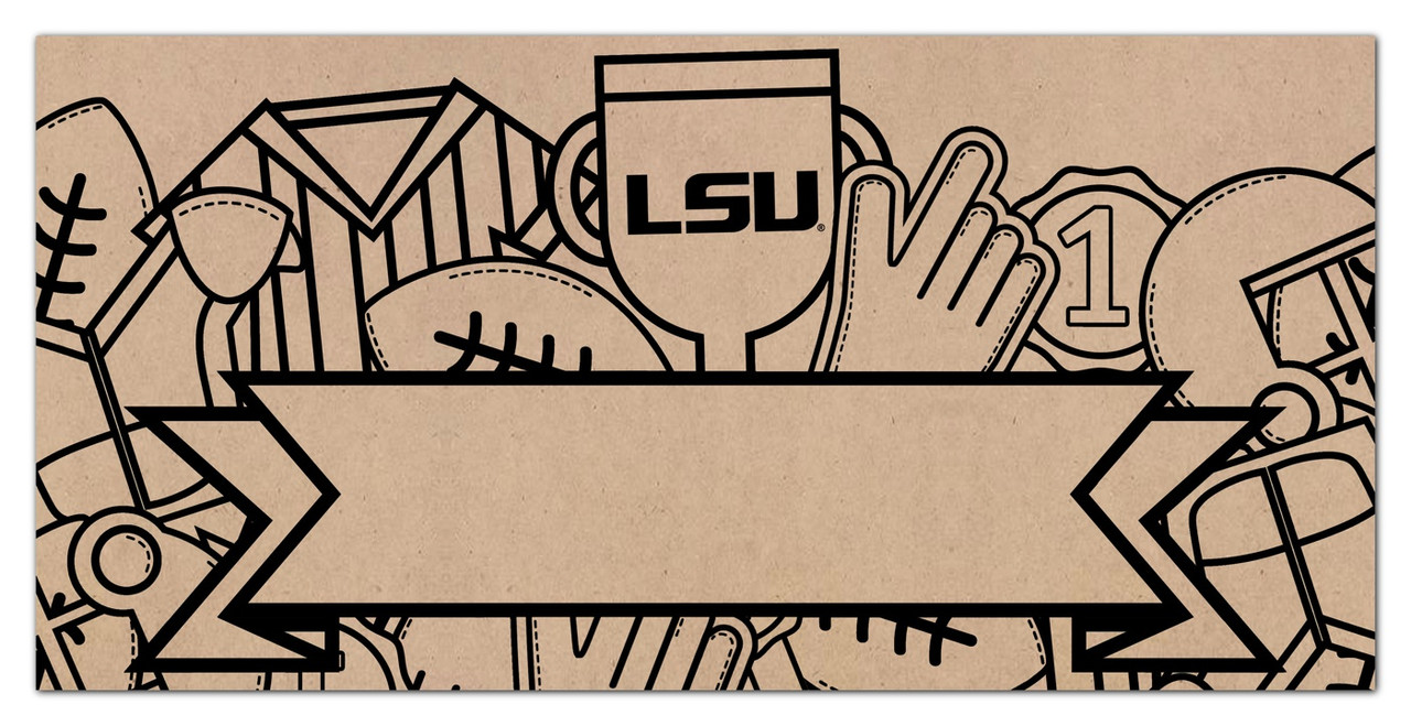LSU Tigers Name Banner Coloring Sign - Sports Unlimited