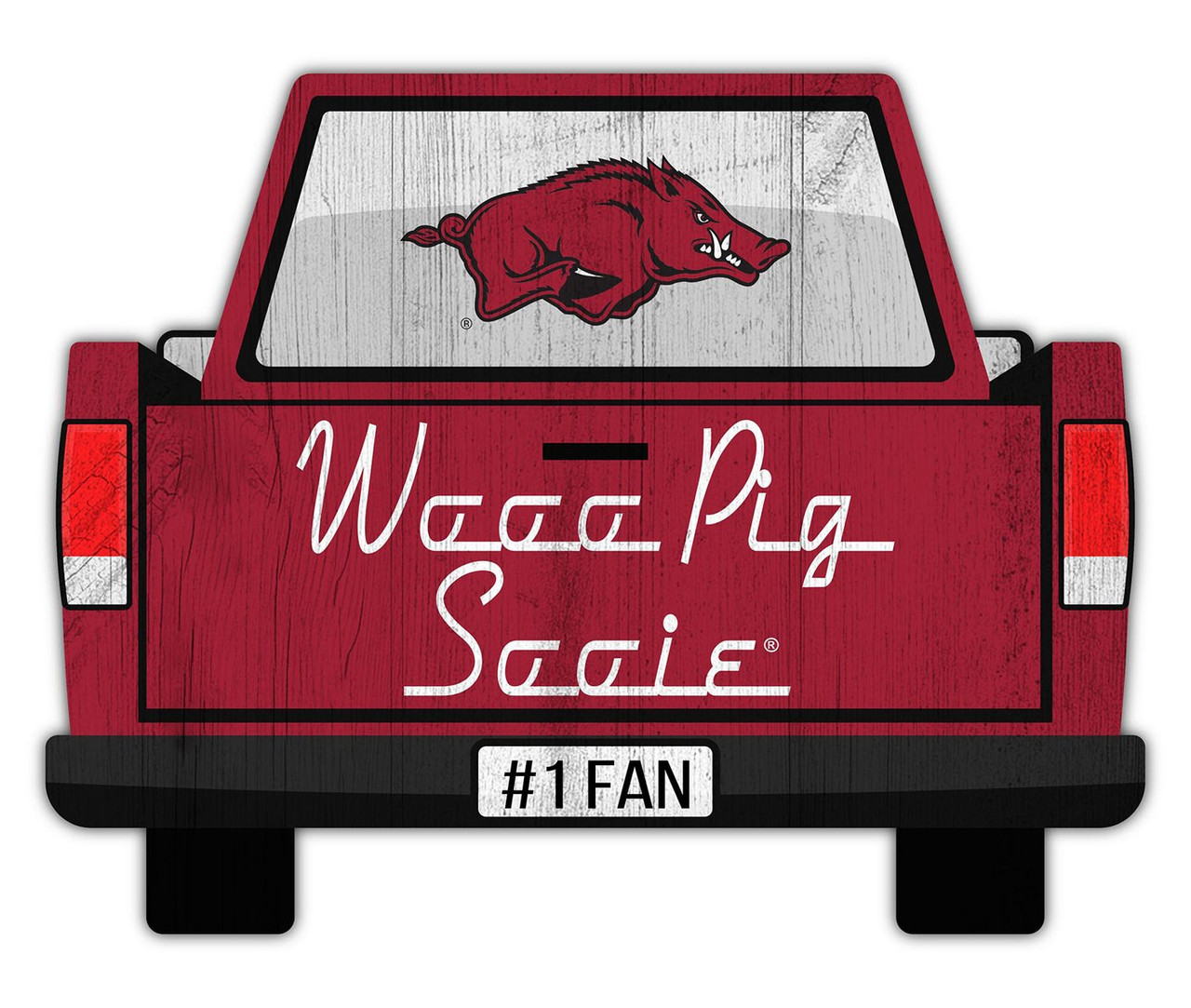 Arkansas Razorbacks 12" Truck Back Cutout Sign - Sports Unlimited