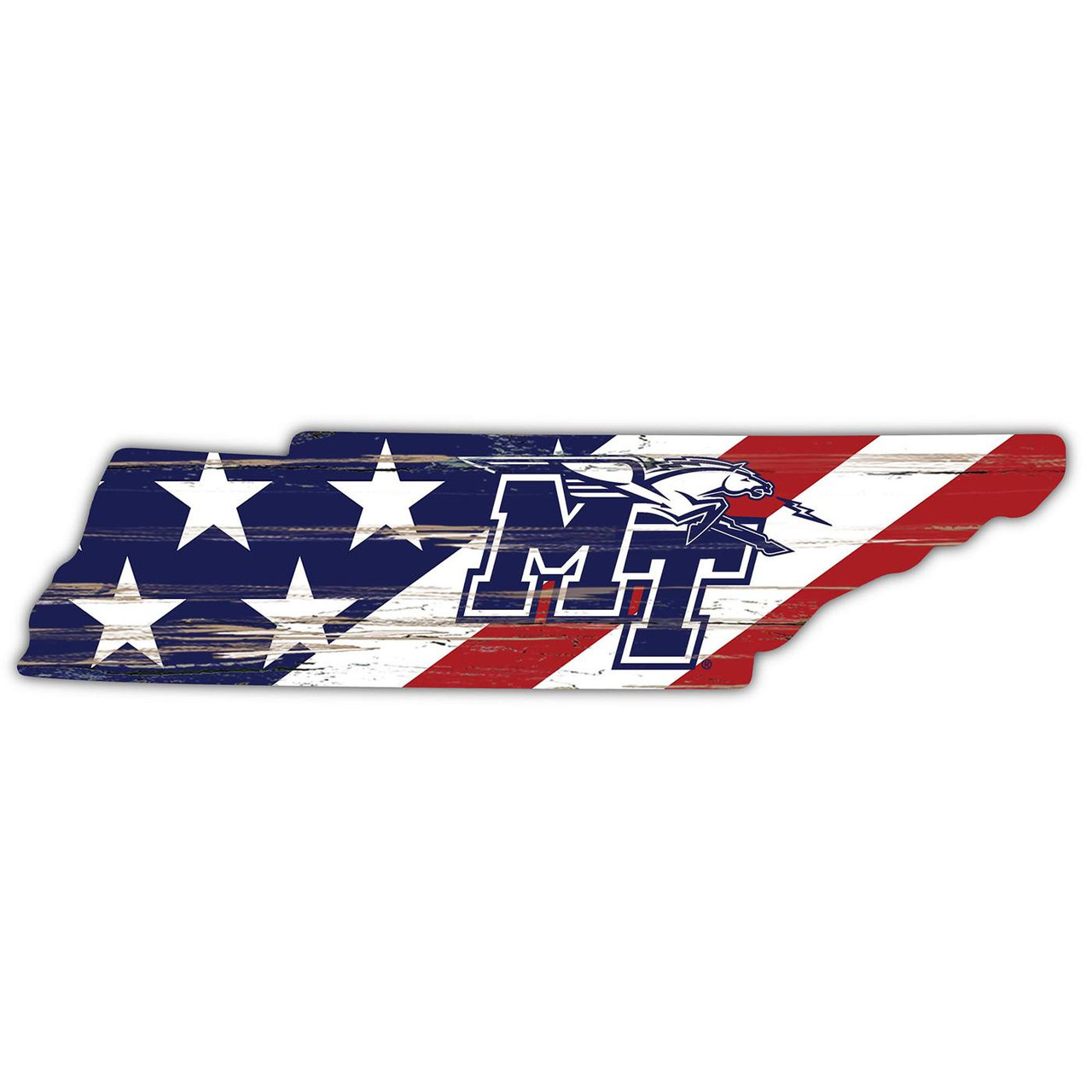 Middle Tennessee State Blue Raiders 12" USA State Cutout Sign - Sports ...