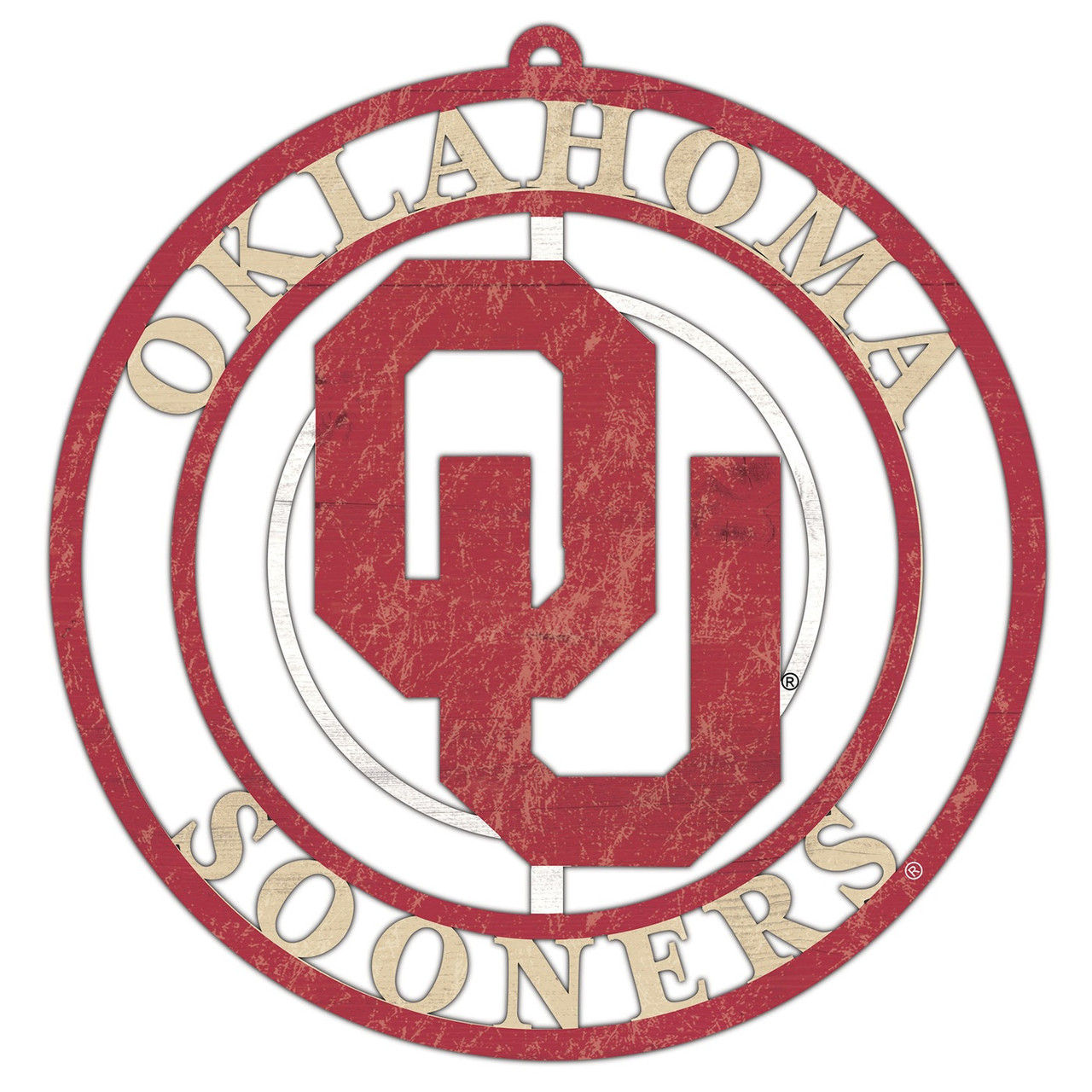 Oklahoma Sooners Team Logo Cutout Door Hanger - Sports Unlimited